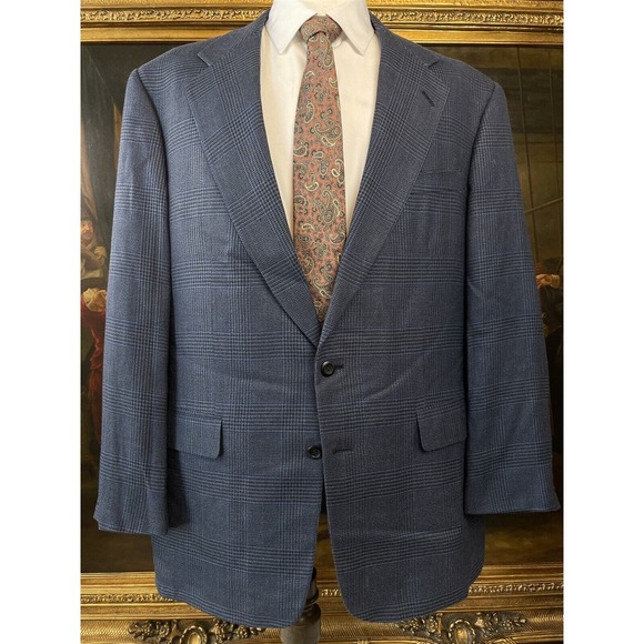 Suits & Blazers | Vtg Bespoke 44r Usa Made Oakloom Full Canvas Wool ...